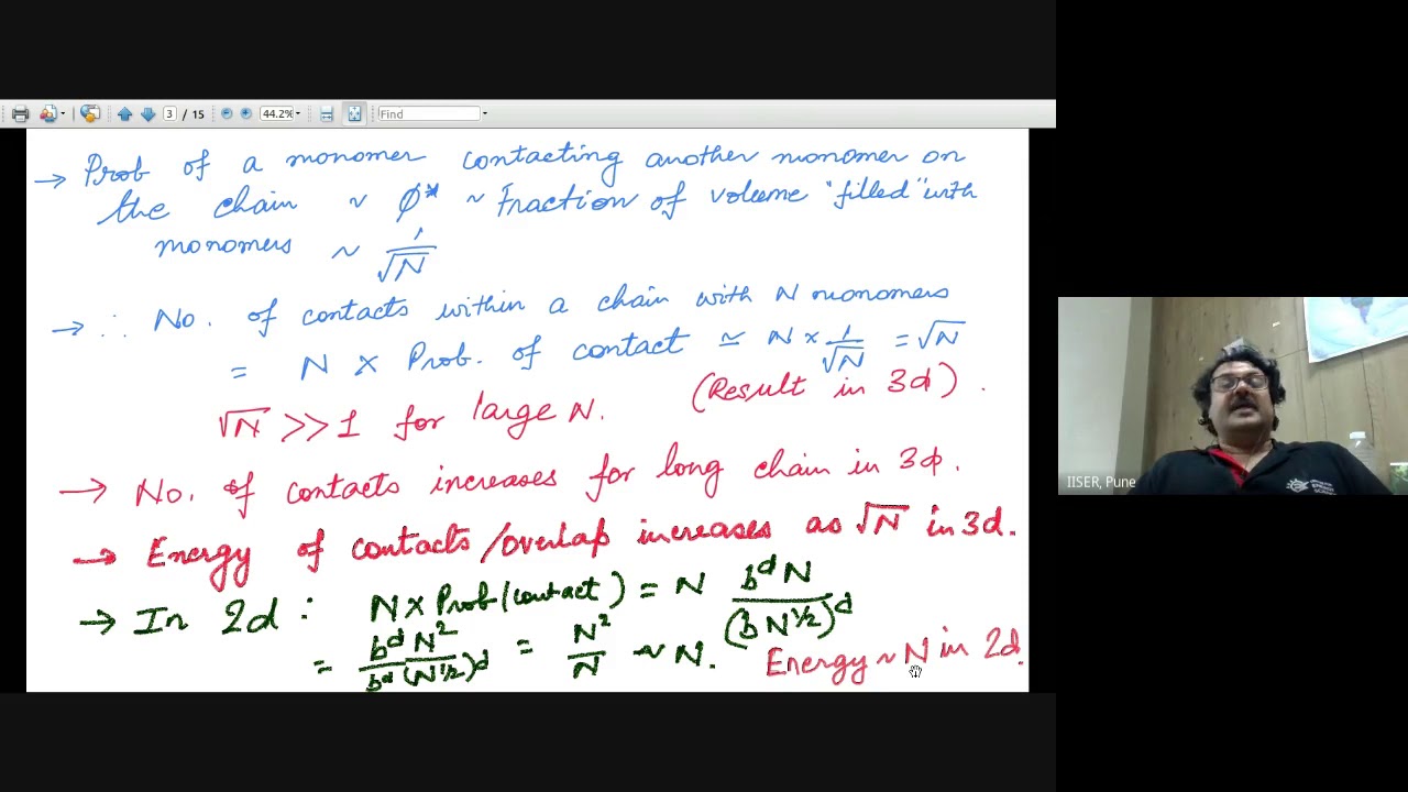 polymer lecture 6: Theta temperature, excluded volume, Mayers function ...
