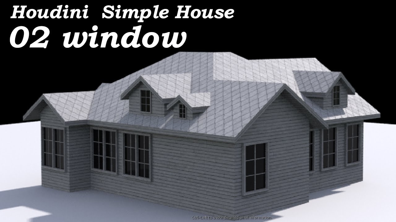 Houdini Procedural Simple House 2 window - YouTube