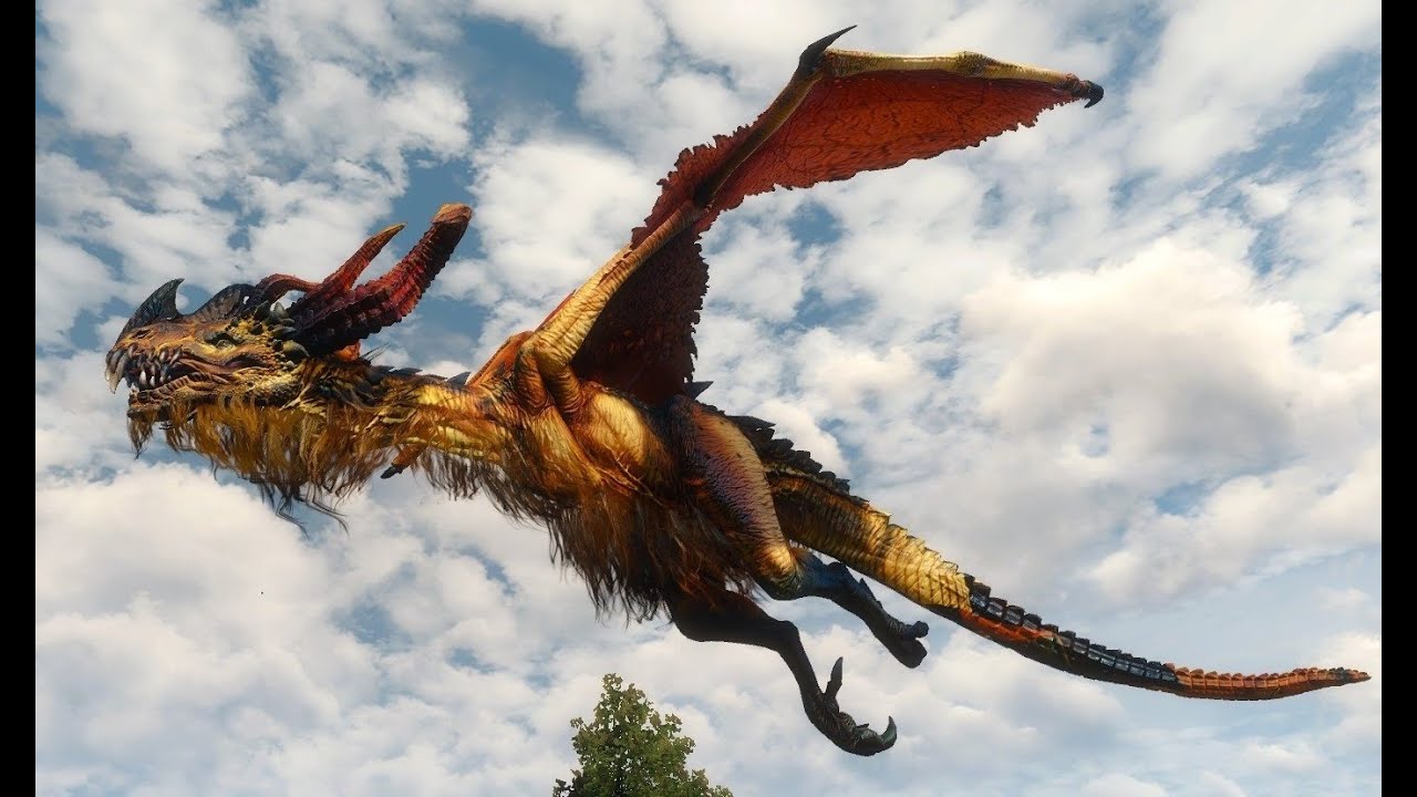 Witcher 3: Wild Hunt - Royal Wyvern Battle - YouTube