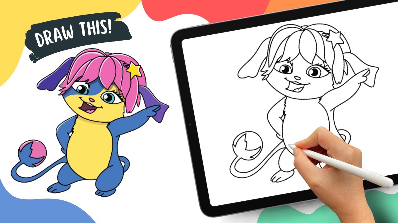Lulu | Popples Cartoon Drawing - YouTube