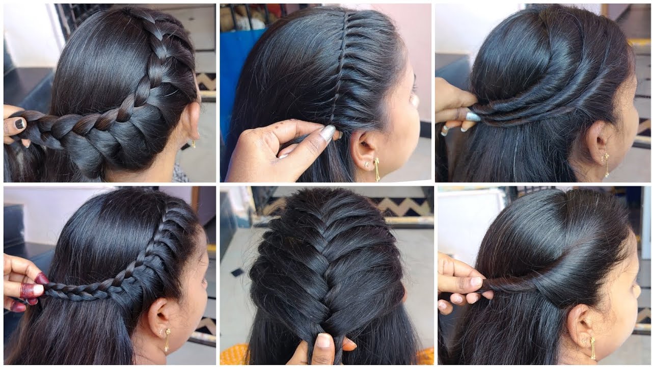 6 Simple Unique Bridal Hairstyle_ Easy Unique Hairstyle for girls_ New ...