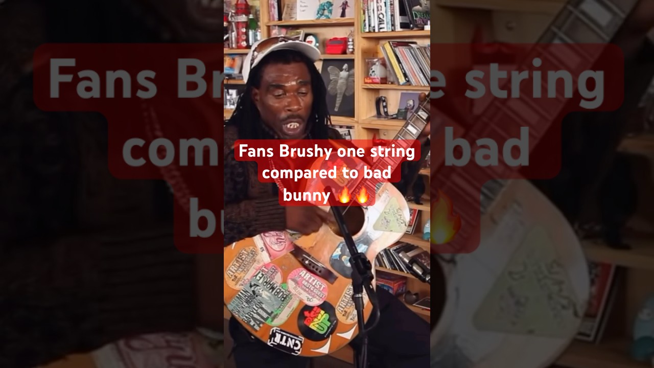 Brushy one string compared to bad bunny 🔥 # brushyonestring #reggae # ...