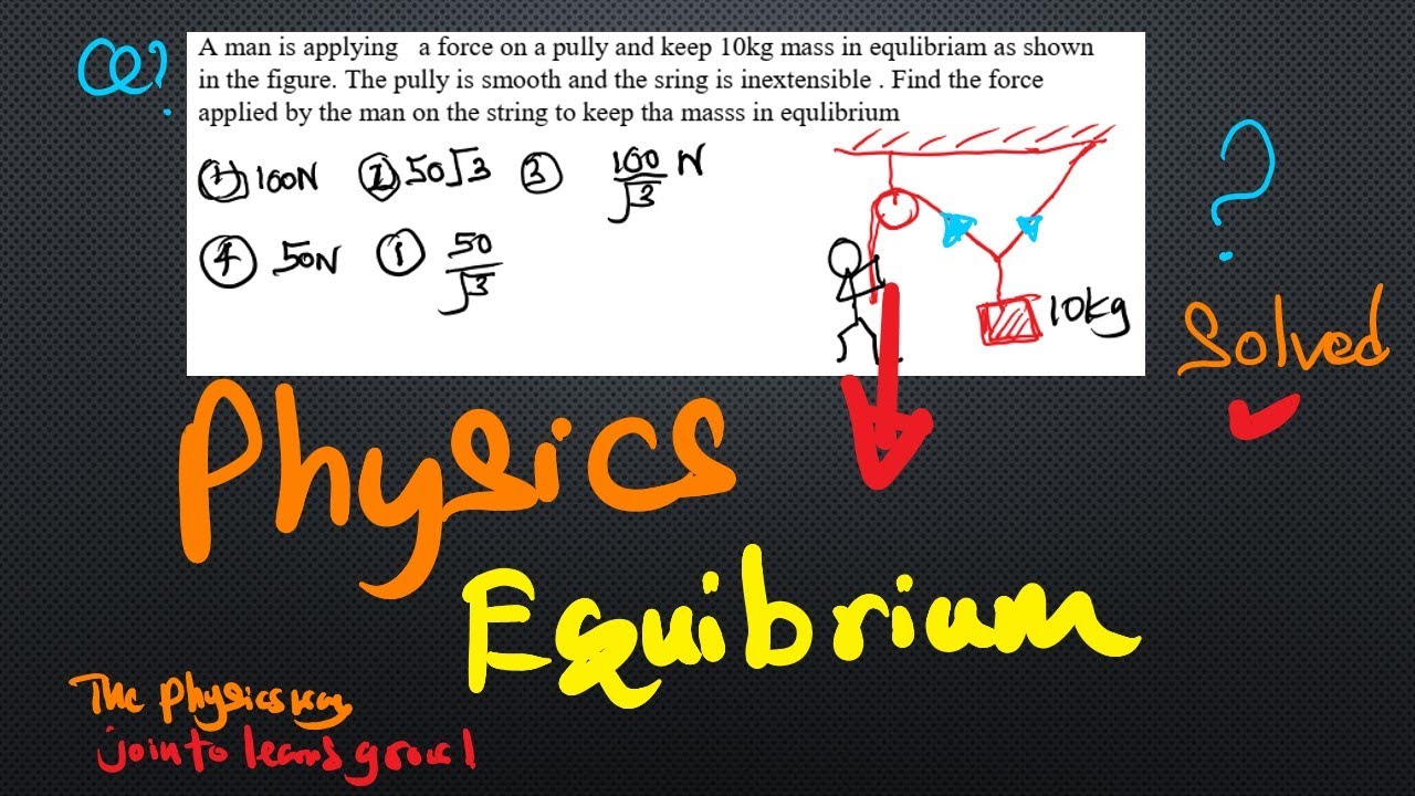 solving equilibrium questions Mechanics - YouTube