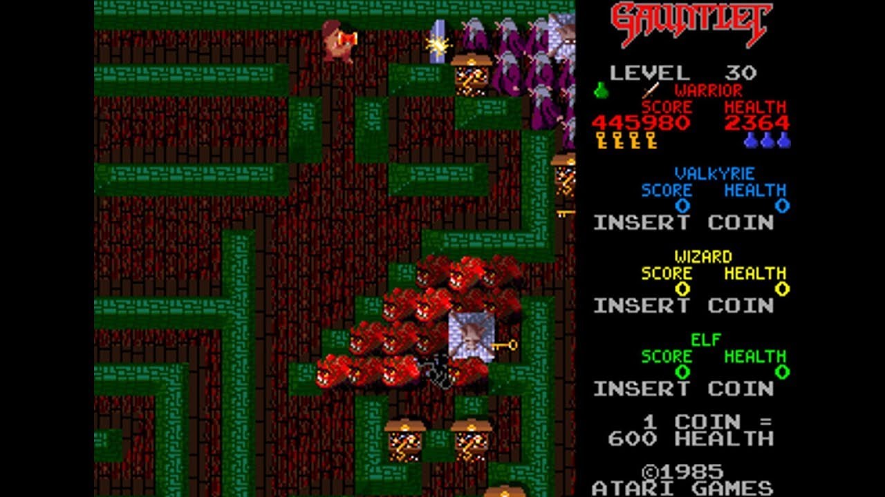 Gauntlet [Arcade Longplay] (1985) Atari Games {rev 9} - YouTube