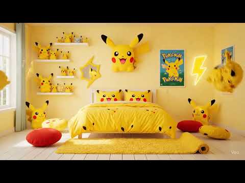 Pikachu Bedroom Transformation ⚡🐭 | Cozy AI ASMR Makeover