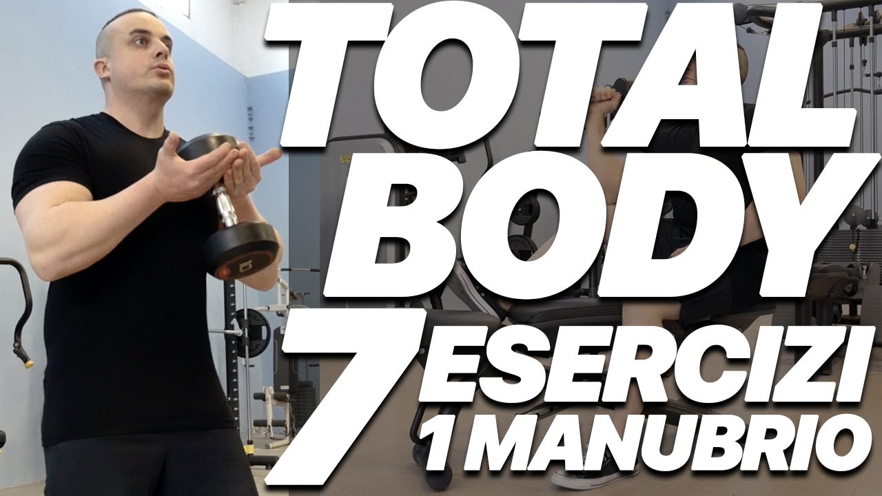 Scheda Massa Total Body con 1 Manubrio: 7 Esercizi in 2 Mq - YouTube
