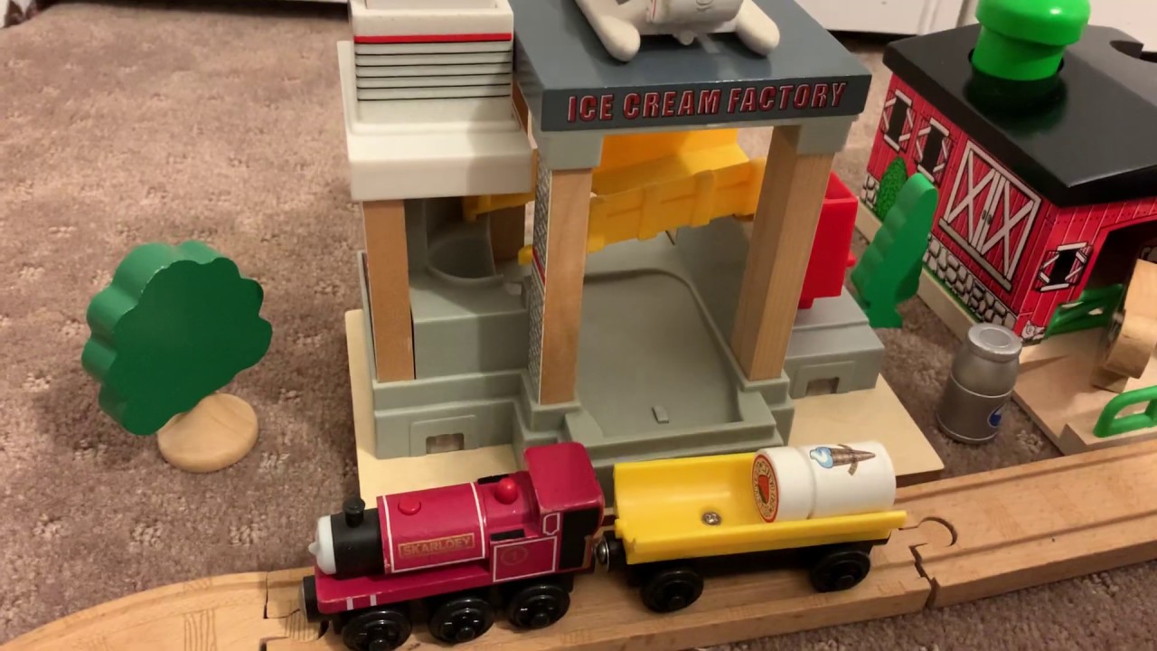 Sodor ice cream factory Review- Thomas wooden railway - YouTube