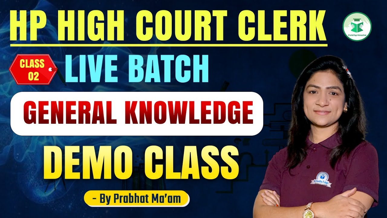 HP High Court Clerk | Live Batch | General Knowledge | Demo Class | By ...