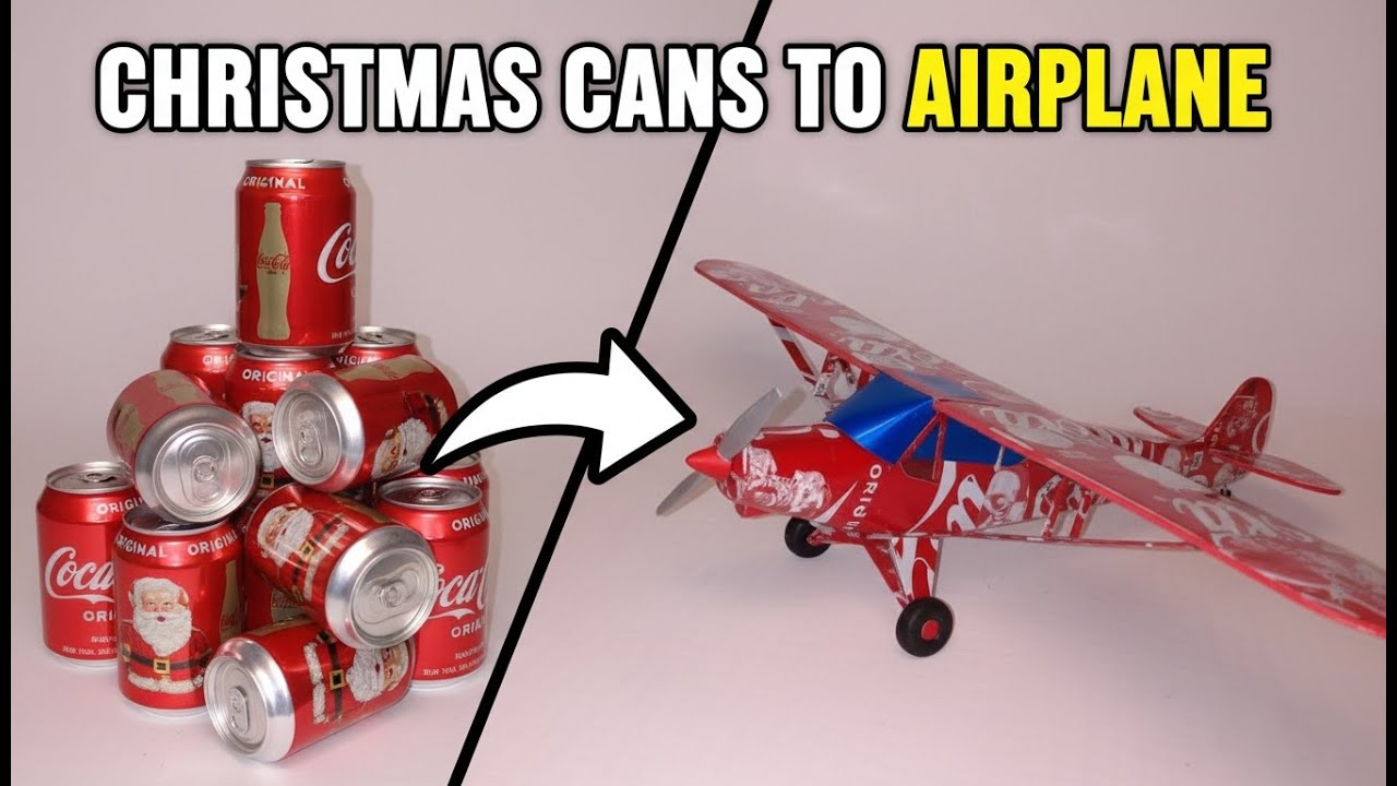Christmas Coke Can Airplane DIY Project: Holiday Coca Cola Can Craft ...