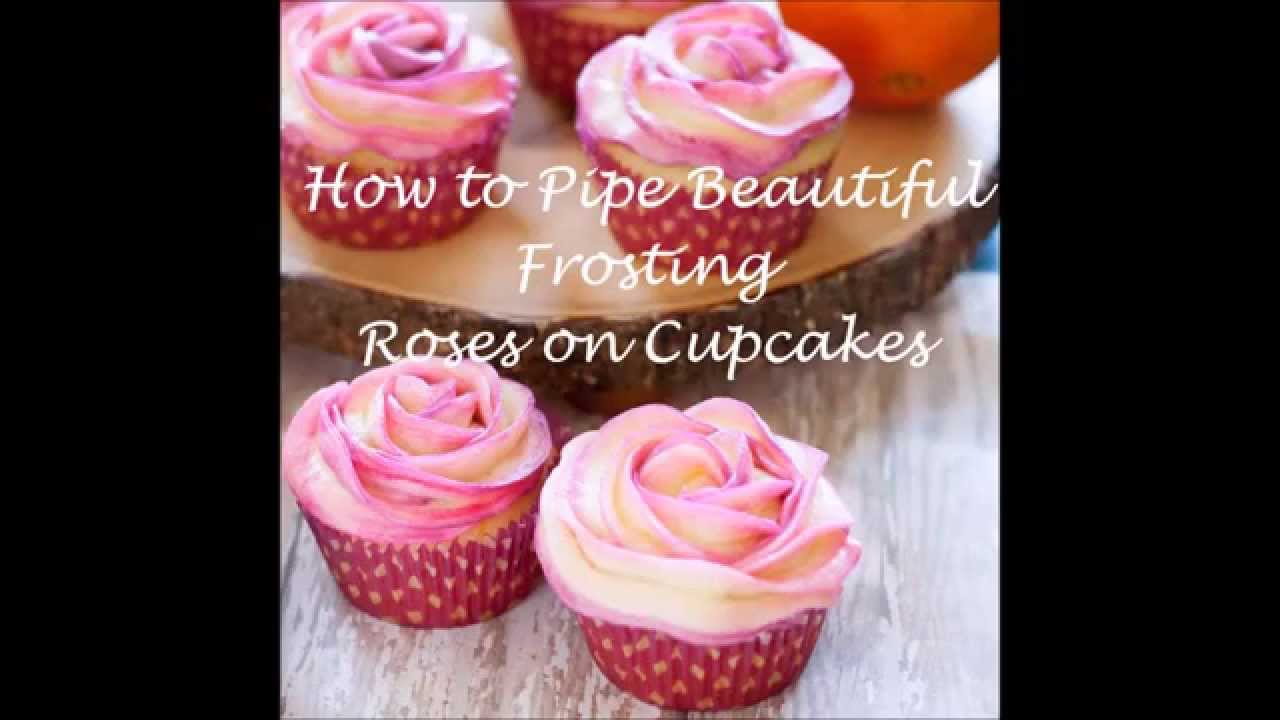 How to Pipe a Rose on a Cupcake - YouTube