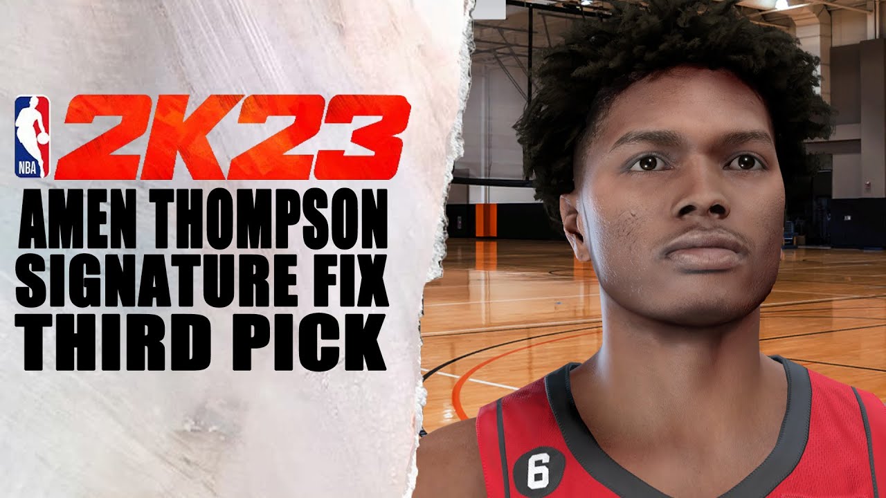 Amen Thompson Signature Fix NBA2K23 - YouTube