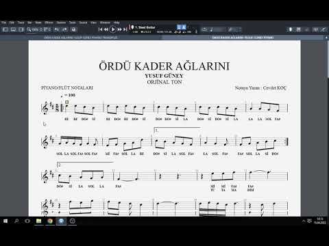 ÖRDÜ KADER AĞLARINI - YUSUF GÜNEY NOTA