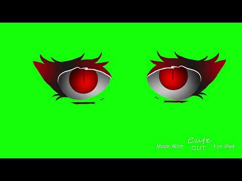 Red eyes // greenscreen