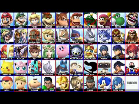 My Super Smash Bros. 4's Prediction Roster - YouTube