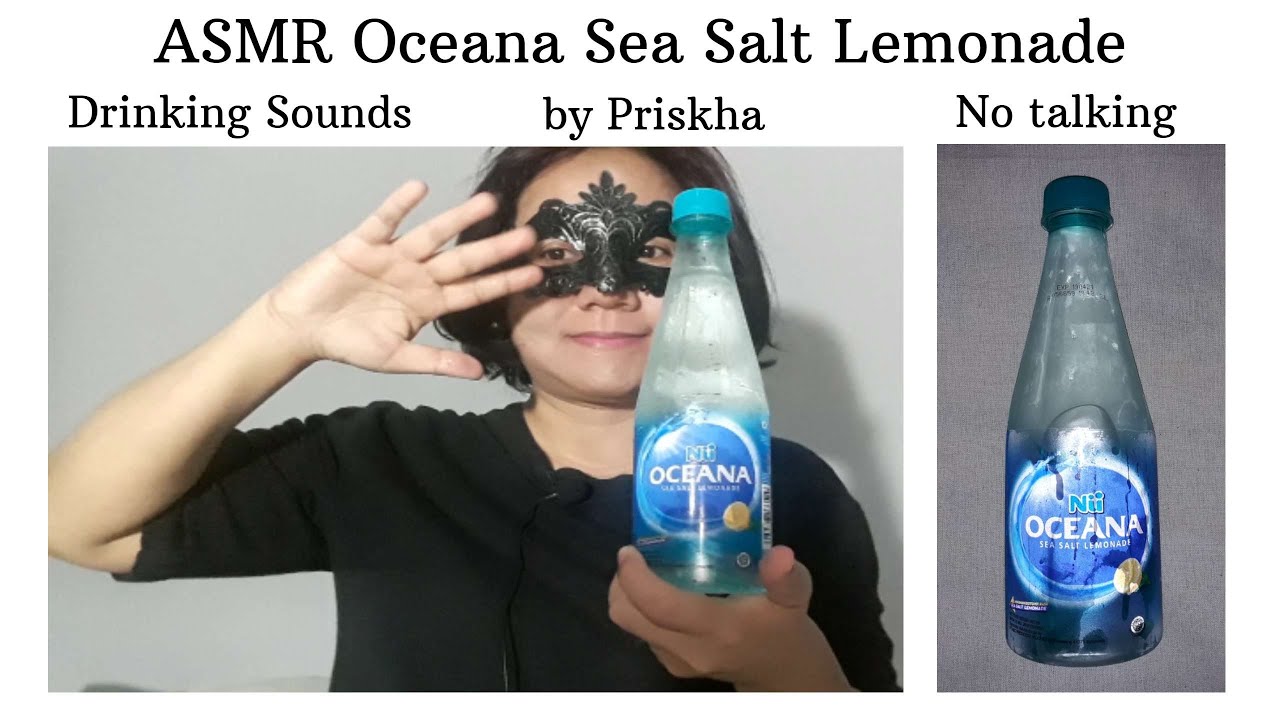 ASMR Drinking Sea Salt Lemonade Oceana. Drinking Sounds. No Talking ...