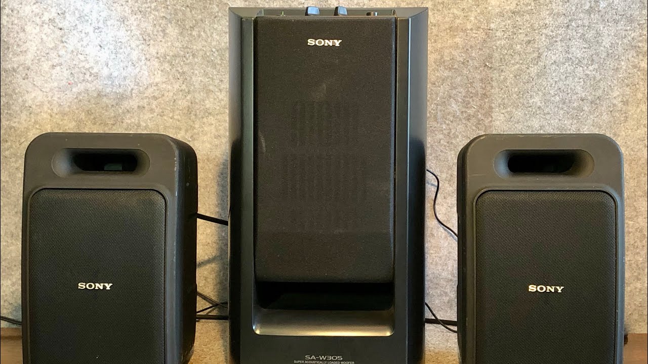 SONY 2.1ch SOUND SYSTEM ACTIVE SUBWOOFER.MODEL №SA-W305/MONITOR SP №SS ...