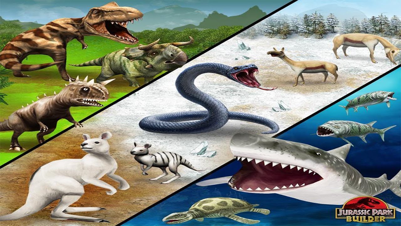 Land Vs Ice Vs Sea Battles! - Jurassic Park Builder - YouTube