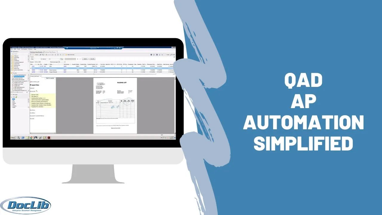 QAD AP Automation Simplified using DocLib - YouTube