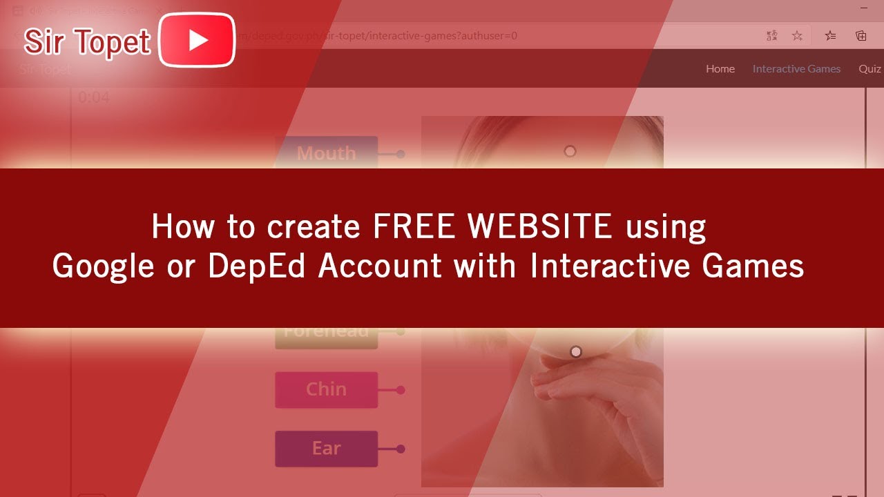 FREE WEBSITE with INTERACTIVE GAME using DEPED/Google Account - YouTube