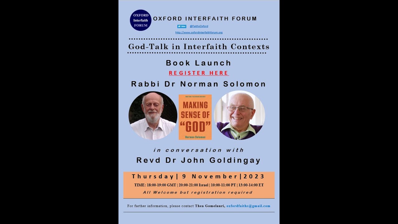 Oxford Interfaith Forum I Making Sense of "GOD" I What God-Talk Means I ...