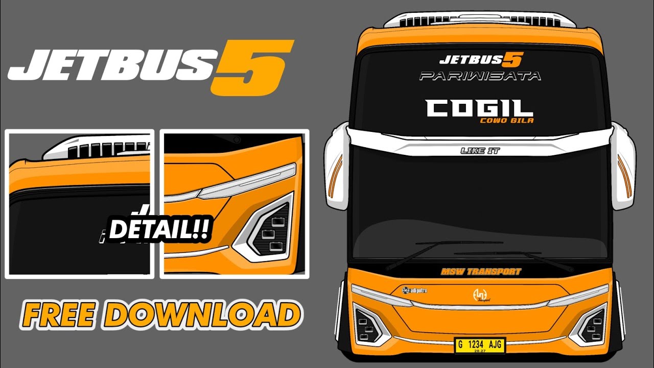 MENTAHAN TEMPLATE 3D JETBUS 5 SHD - YouTube