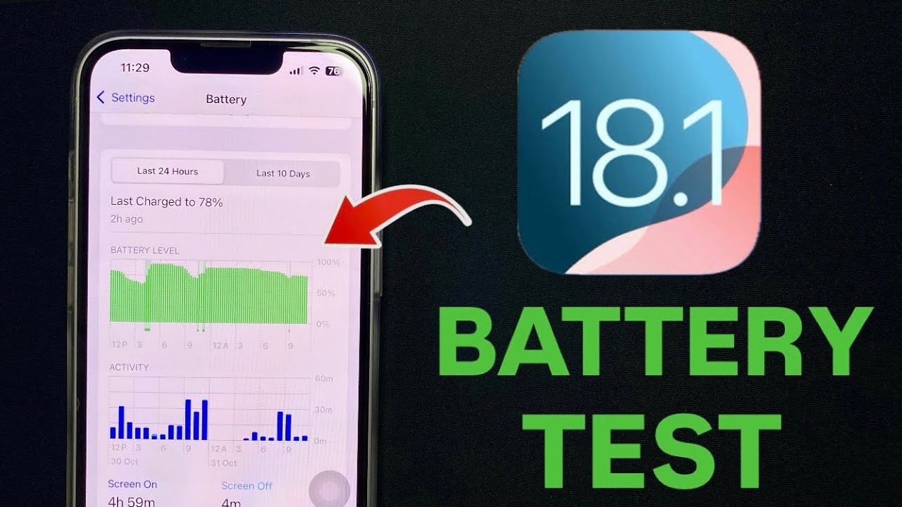 iOS 18.1 Battery Test - iOS 18.1 Battery Drain Problem Fixed? - YouTube