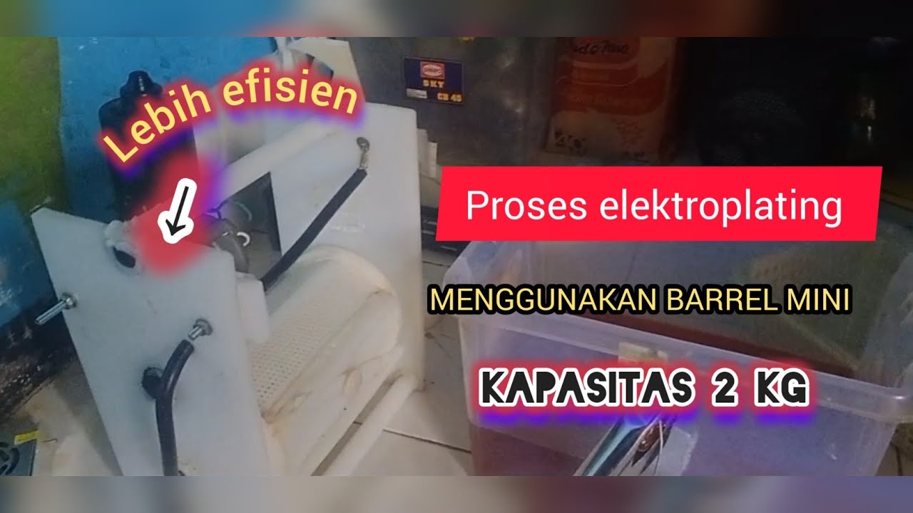 PROSES ELEKTROPLATING MENGGUNAKAN BARREL MINI KAPASITAS 2 KG - YouTube