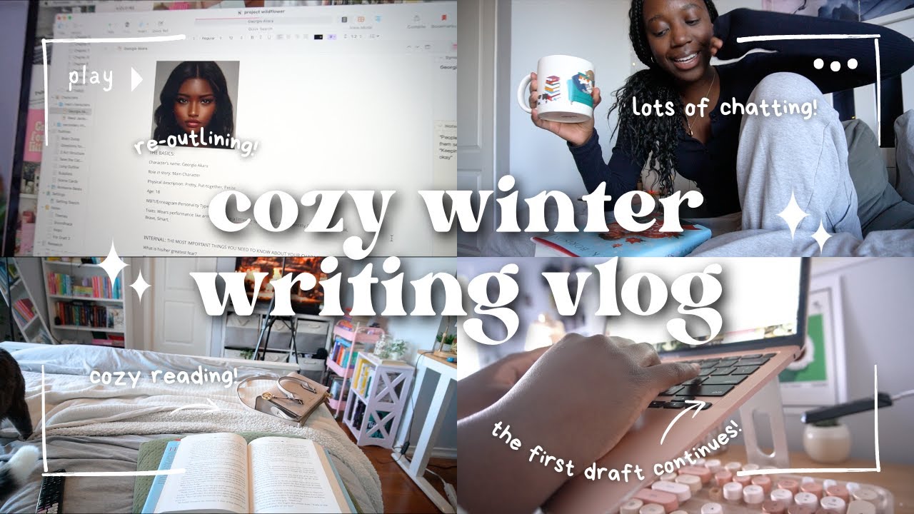 cozy winter writing vlog ☕️🌨️ getting unstuck in my book, querying ...