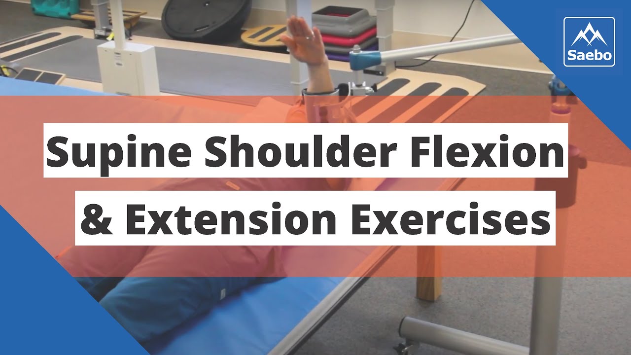 SaeboMAS Exercise - Supine Shoulder Flexion and Extension - YouTube