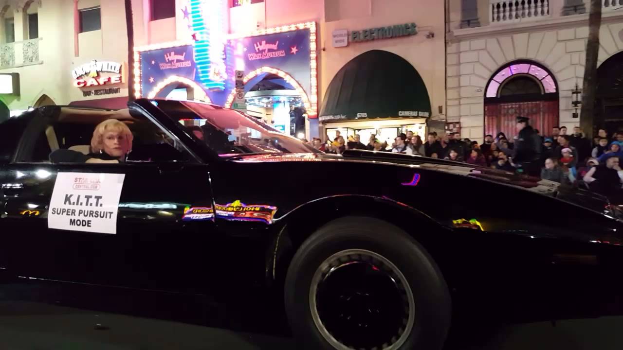 Knight Rider KITT and SPM KITT at 2015 Hollywood Christmas Parade - YouTube