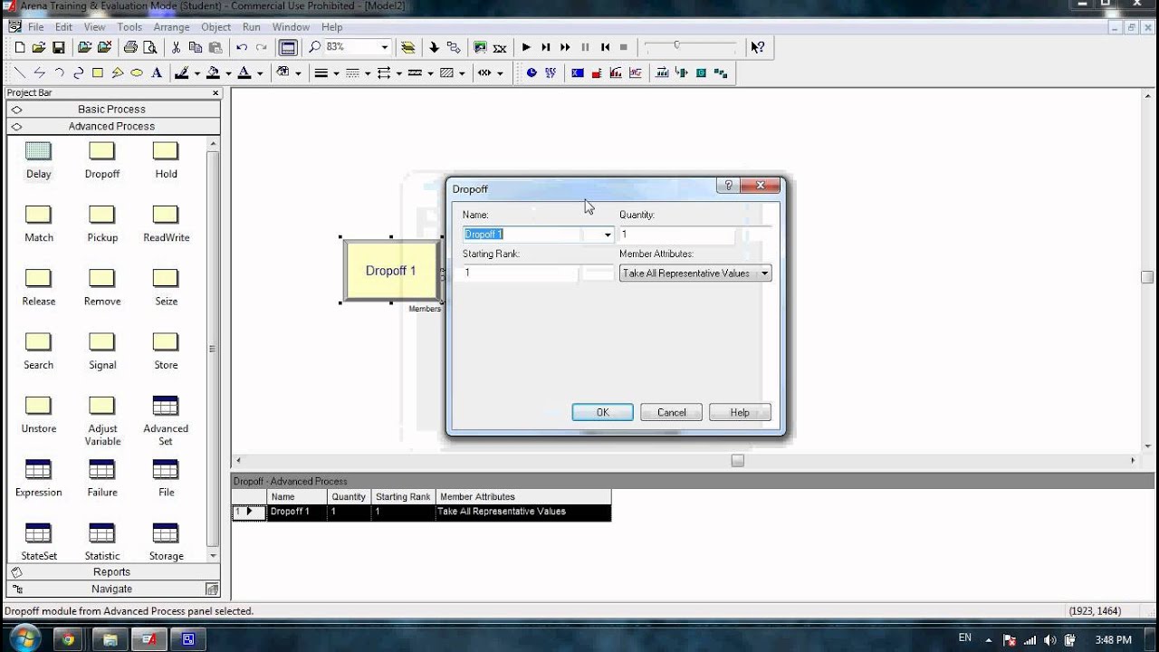Arena Simulation: 20.Dropoff Module - YouTube