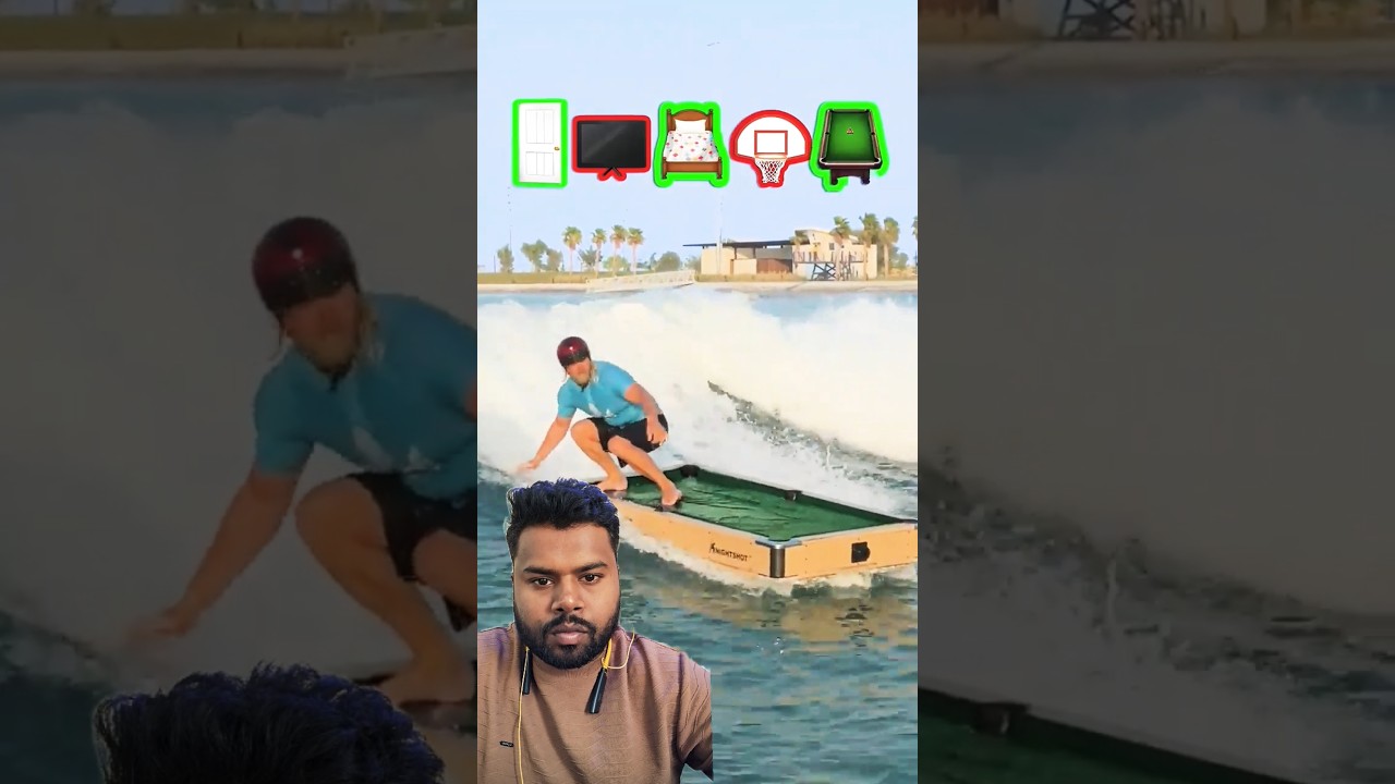 Can you surf A pool table ? #funny #shorts - YouTube