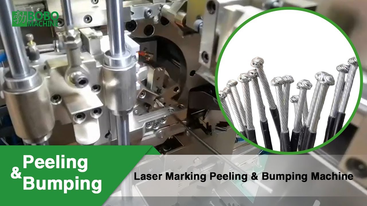 Cable Double Head Laser Marking Peeling And Bumping Machine - YouTube