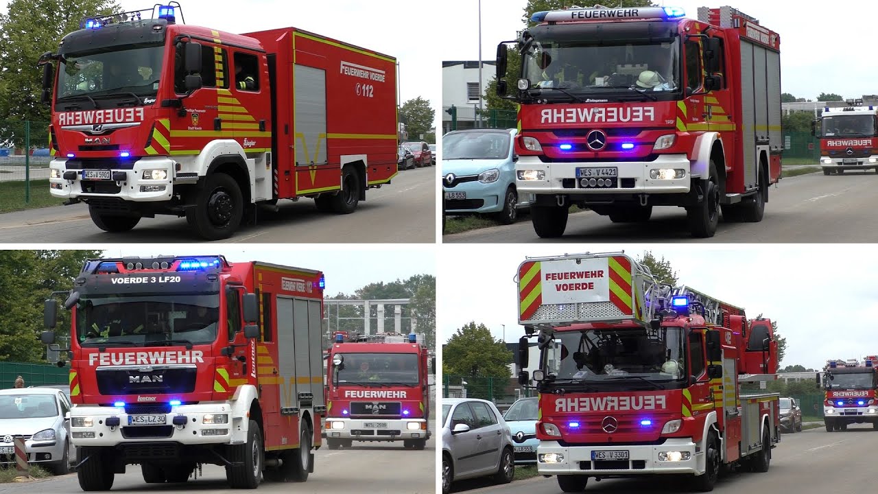 [Gefahrgutunfall im Hafen] Einsatzfahrten der Feuerwehr Voerde zur ...