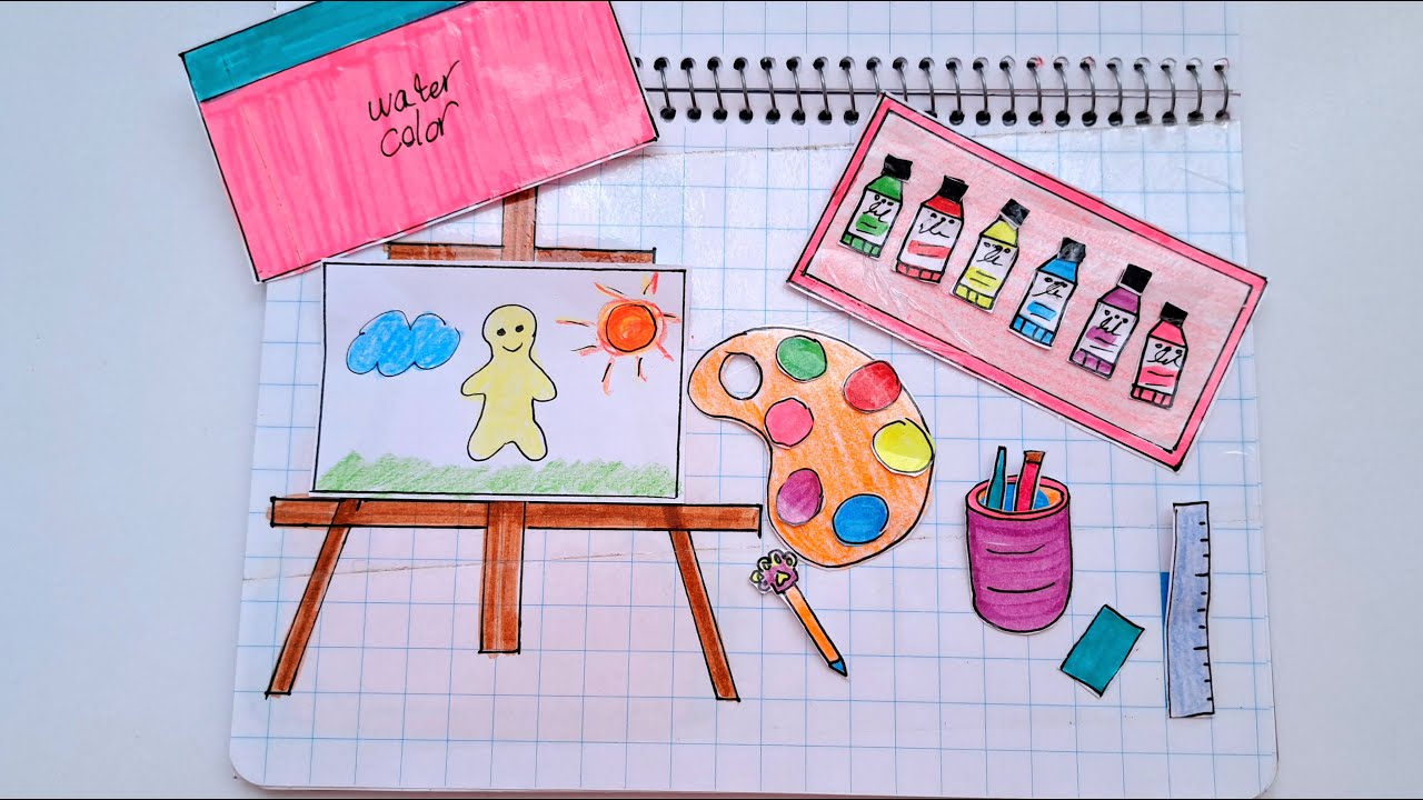 [📚paperdiy📚] Drawing🎨| drawing paper play👩‍🎨|ASMR| paper play - YouTube