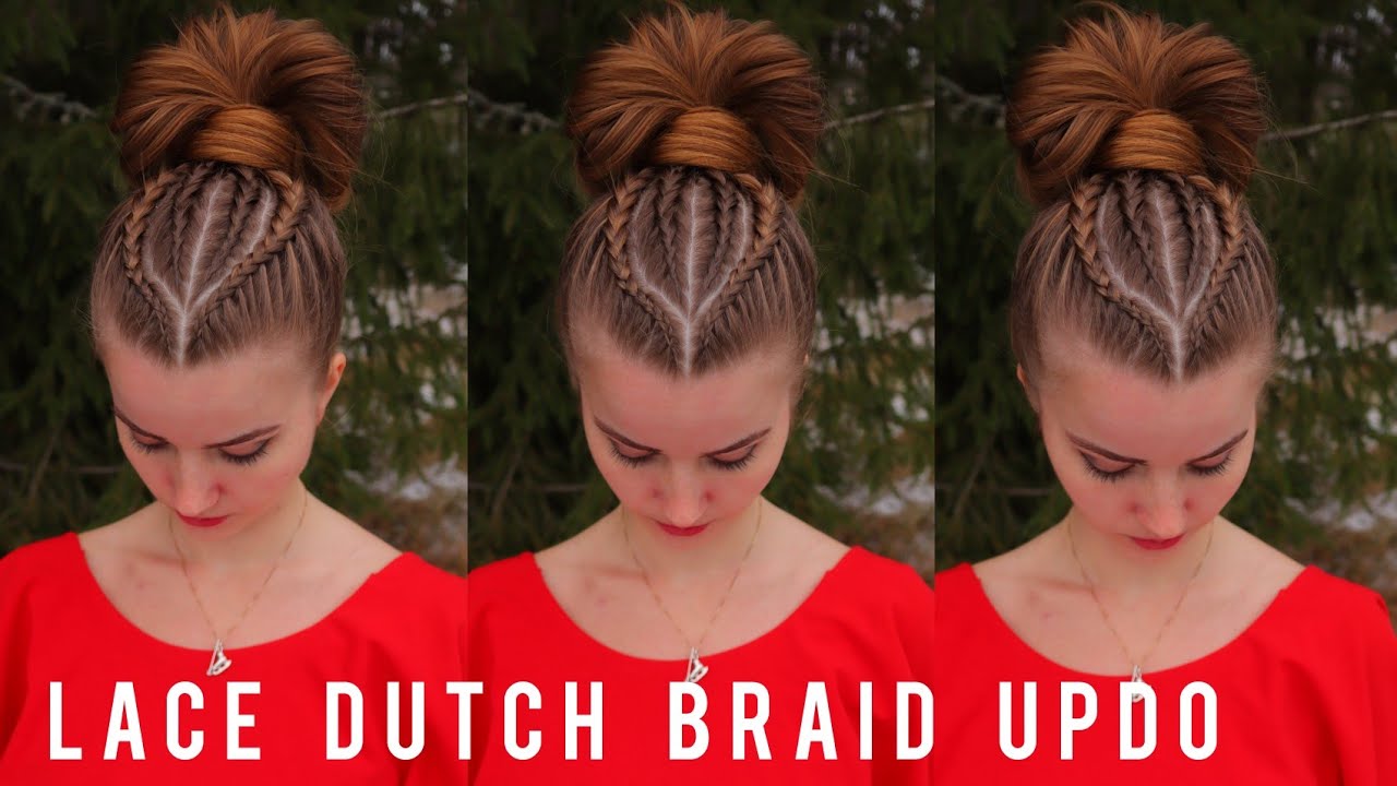 Lace Braid Updo | Easy Hairstyles for Long Hair - YouTube