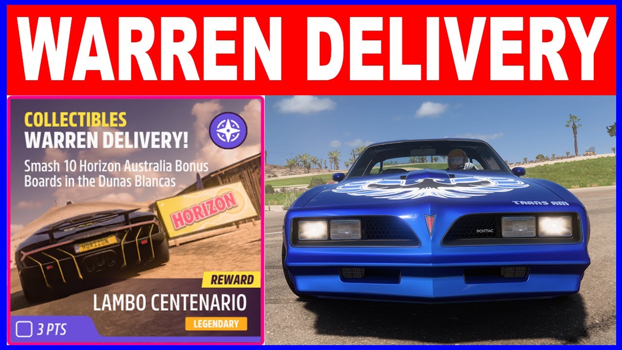 Forza Horizon 5 WARREN DELIVERY Collectibles Smash 10 Horizon Australia ...