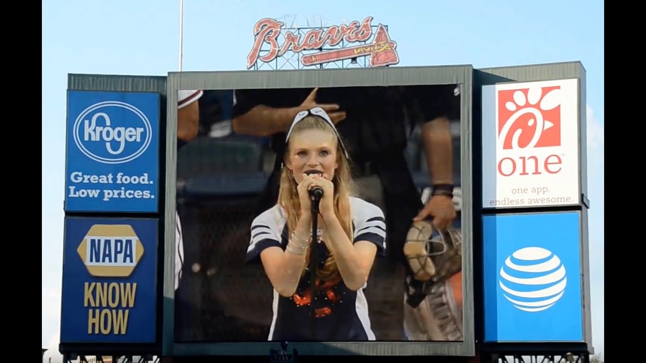 (2016-06-29) Jaclyn (12) - The Star Spangled Banner at a Braves Game ...