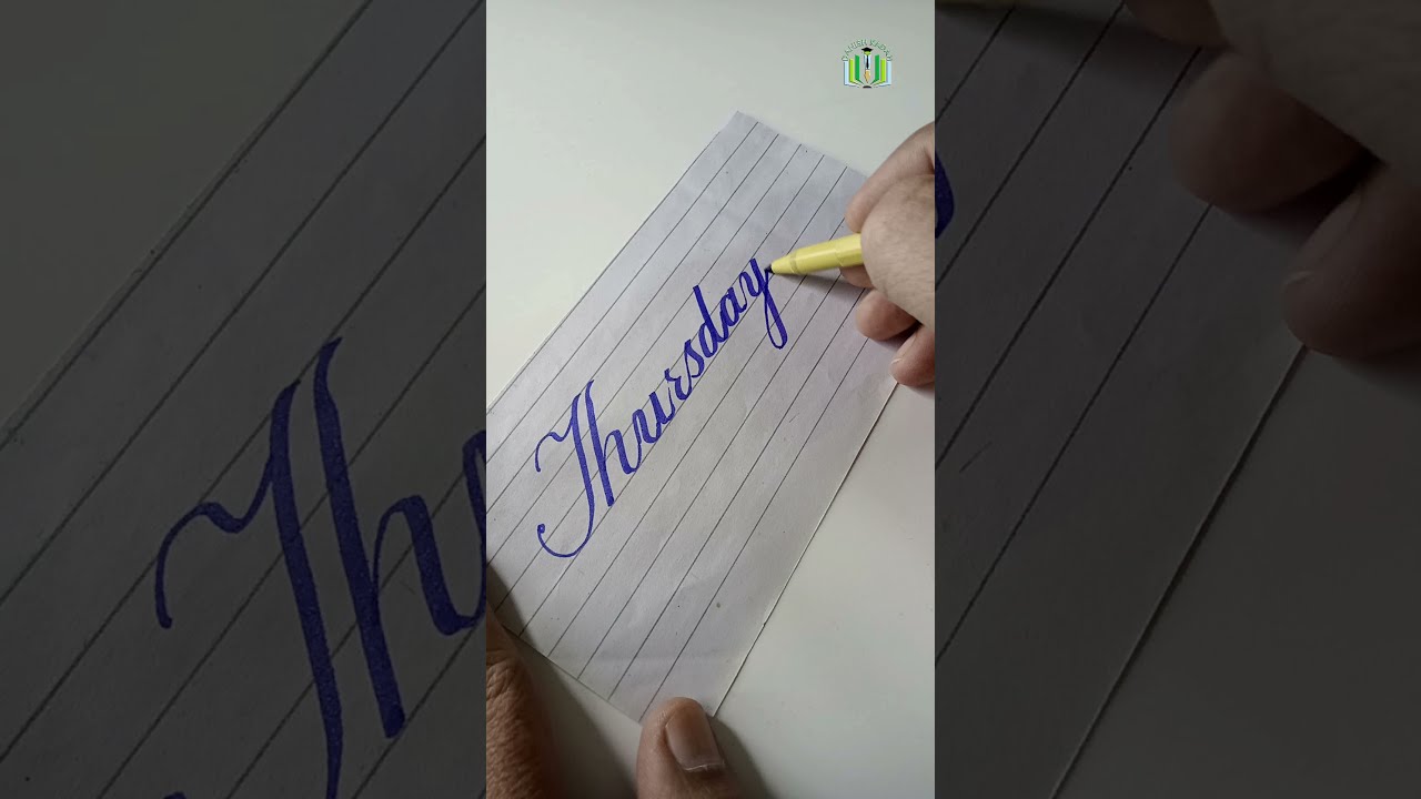 Calligraphy & Lettering | How to Write | Thursday | Satisfying Cursive ...
