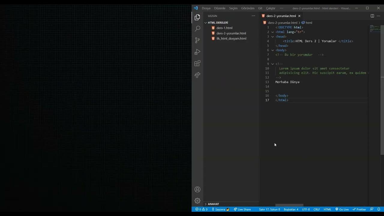 Tek video 4.30 saat sıfırdan HTML ve CSS, Flexbox kursu 2022 - YouTube