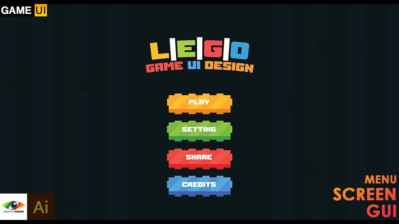 Adobe Illustrator | Creating super easy game ui design - YouTube