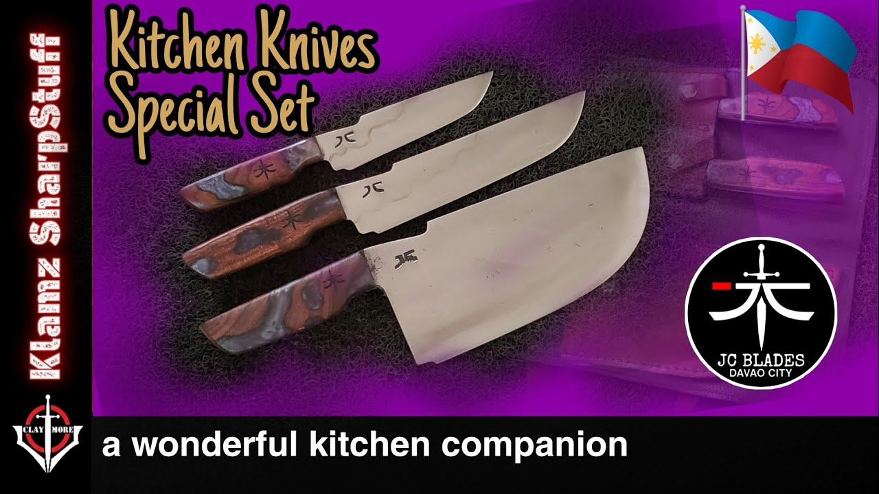 Special Kitchen Knife Set by JC Blades Davao City - YouTube