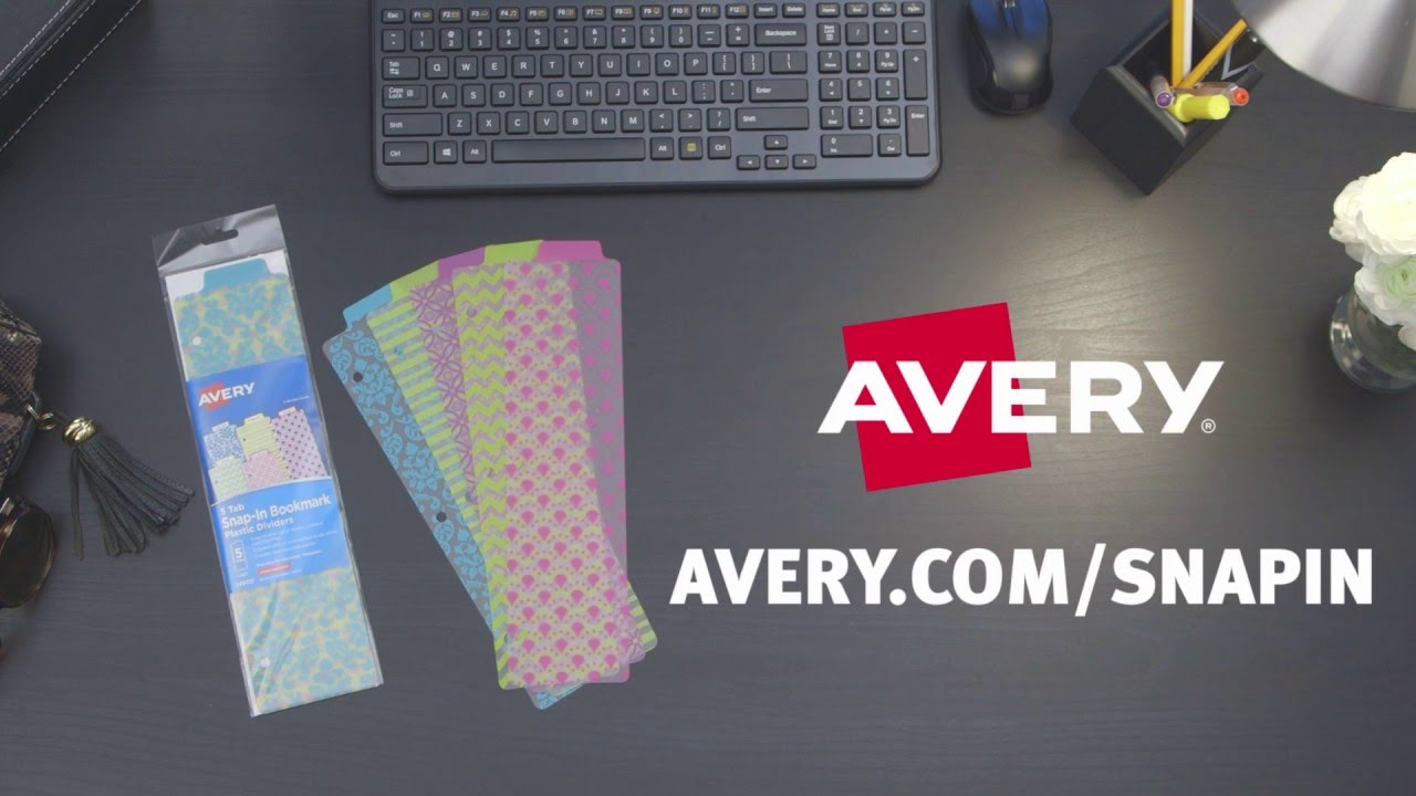 Save Your Space with Avery® Snap-in Bookmarks - YouTube