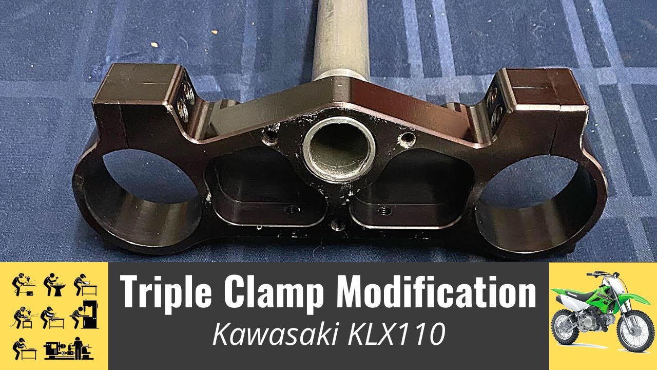 Motorcycle Triple Clamp Modification - YouTube