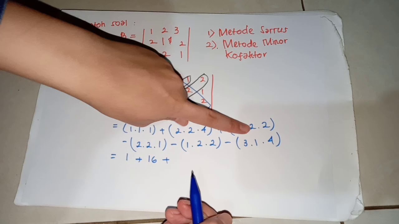 TERBUKTI!!! HASIL DETERMINAN MATRIKS dengan METODE SARRUS DAN MINOR ...