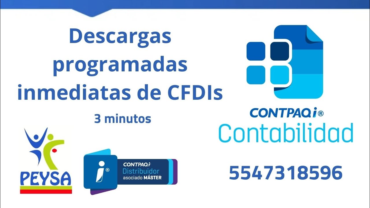 Descargas de CFDI inmediatas en Contpaq i Contabilidad - YouTube