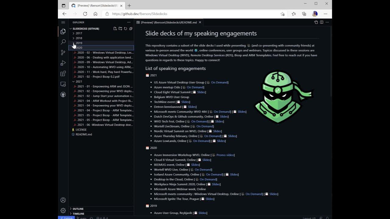Press . on any GitHub repo for instant access to VSCode web editor ...
