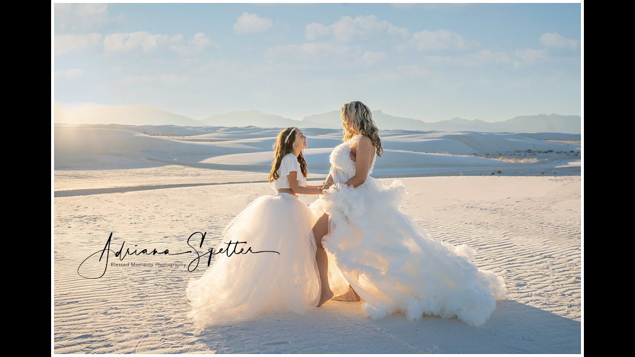 Maternity session at White Sands Park and the studio for Madeline P ...