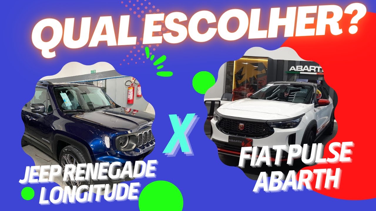 SUV OU HATCH ESPORTIVO: JEEP RENEGADE LONGITUDE X FIAT PULSE ABARTH ...