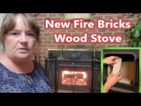 🧱🔥How To Install New Fire Bricks In Wood Stove (Refractory Bricks ...